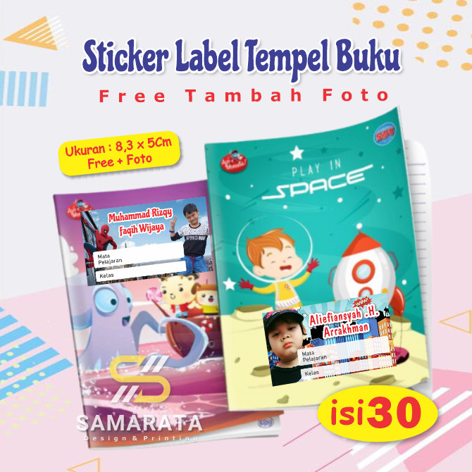 Jual Sticker Nama Mata Pelajaran Anak Sekolah Seri Cowok Stiker Custom ...