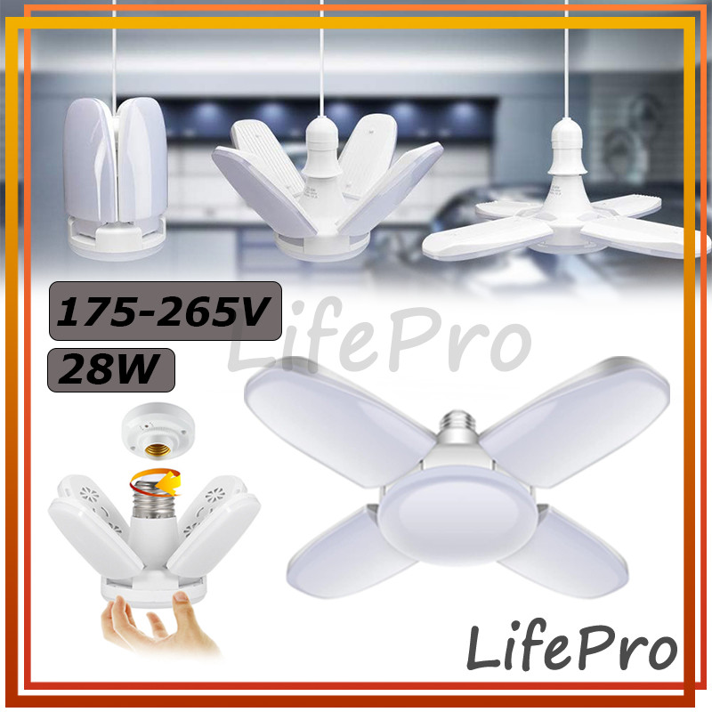 Jual Lampu 4 Baling Mini 28 watt Fan Blade Led Light Bulb Lampu Bohlam ...