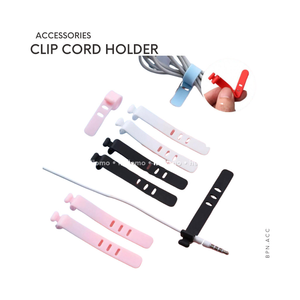 Jual Pengikat Kabel Penggulung Cable Binder Klip Cable Cord Holder ...