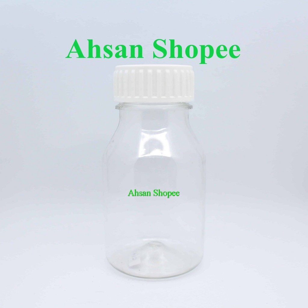 Jual Botol Pet 250 Ml PS Natural Tutup Segel Besar / Botol Plastik / Botol Kimia / Botol Pupuk ...