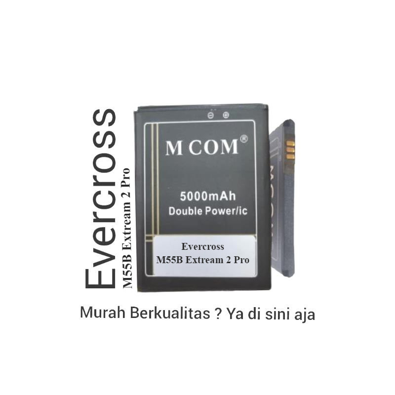 Jual Baterai MCOM for Evercross M55B Extream 2 Pro Double Power 5000mAh batere batre batrai ...