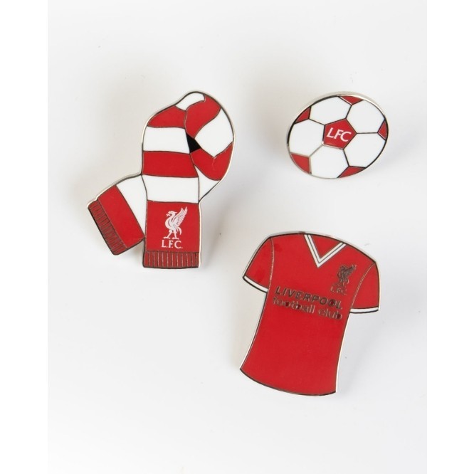Jual LFC 3 Pack Pin Badge Set, Pin Liverpool FC, Official Licensed ...