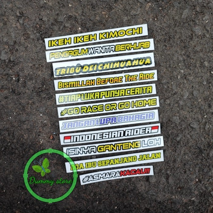 Jual Stiker / Sticker Visor Helm / STIKER VISOR TULISAN KEREN | ANTI ...