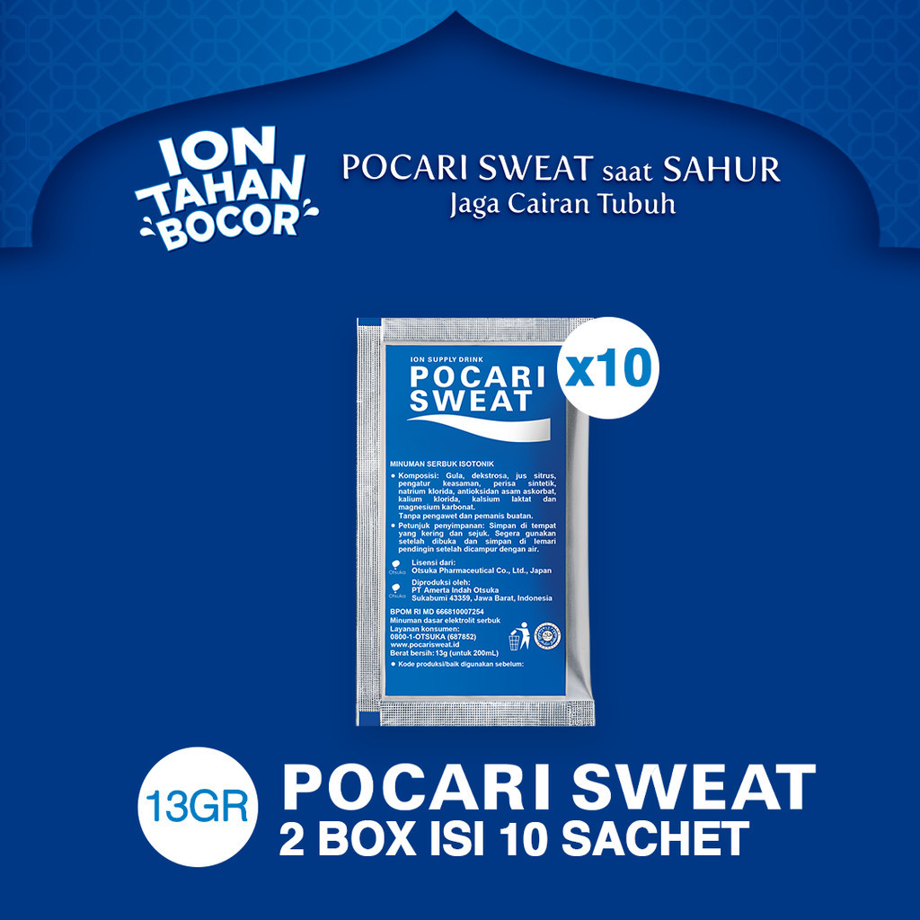 Jual POCARI SWEAT Sachet 13gr - 2 Box (10 Sachet) | Shopee Indonesia