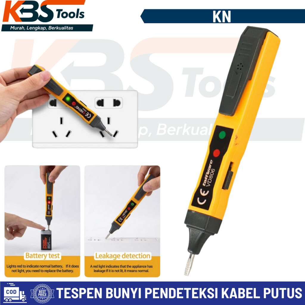 Jual Tespen Bunyi Pendeteksi Kabel Putus - Testpen AC DC Buzzer Non ...