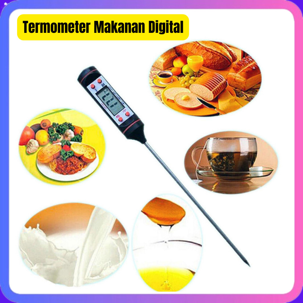 Jual Termometer Makanan Digital Daging Kopi Susu Thermometer Masak ...