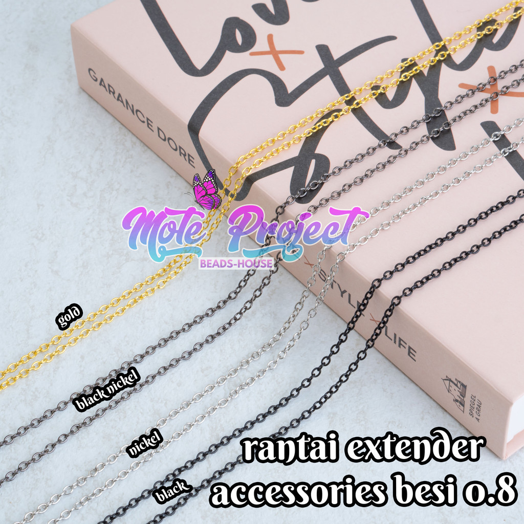 Jual Rantai Accessories Besi 0.8 Kerajinan DIY Per Meter | Shopee Indonesia