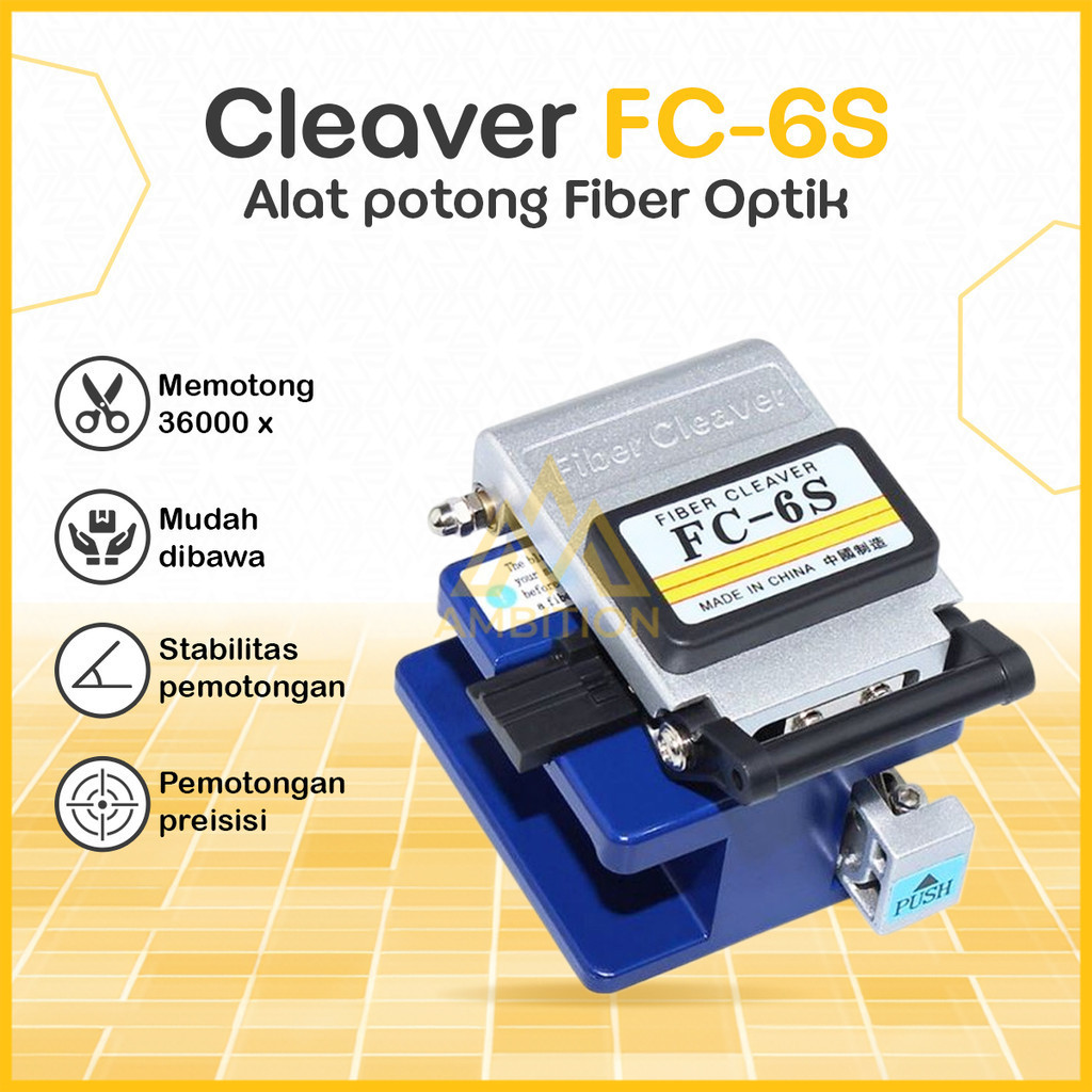 Jual Alat Pemotong Kabel FC-6S Fiber Cleaver Cold Contact Dedicated ...