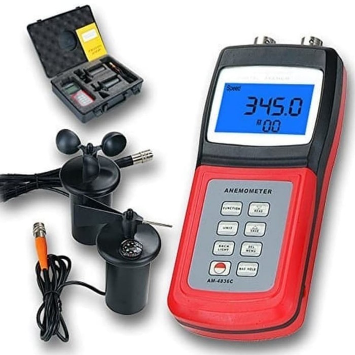 Jual AM-4836C Multi Function Professional 3 Cup Anemometer Air Speed ...