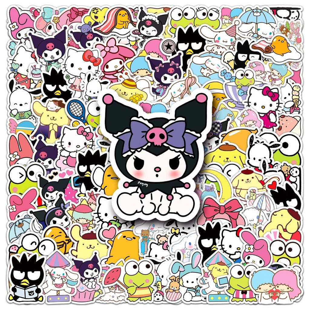 Jual 101pcs Ins Style Cute Miniso Sanrio Family Melody kuromi Stickers ...