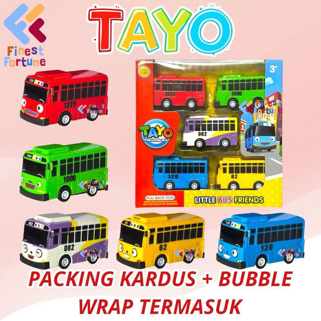 Jual MAINAN ANAK SET BUS TAYO 5 PCS TAYO NANA LANI GANI ROGI TOYS ...