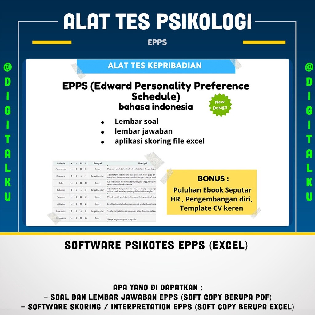Jual Software Psikotes EPPS | Shopee Indonesia