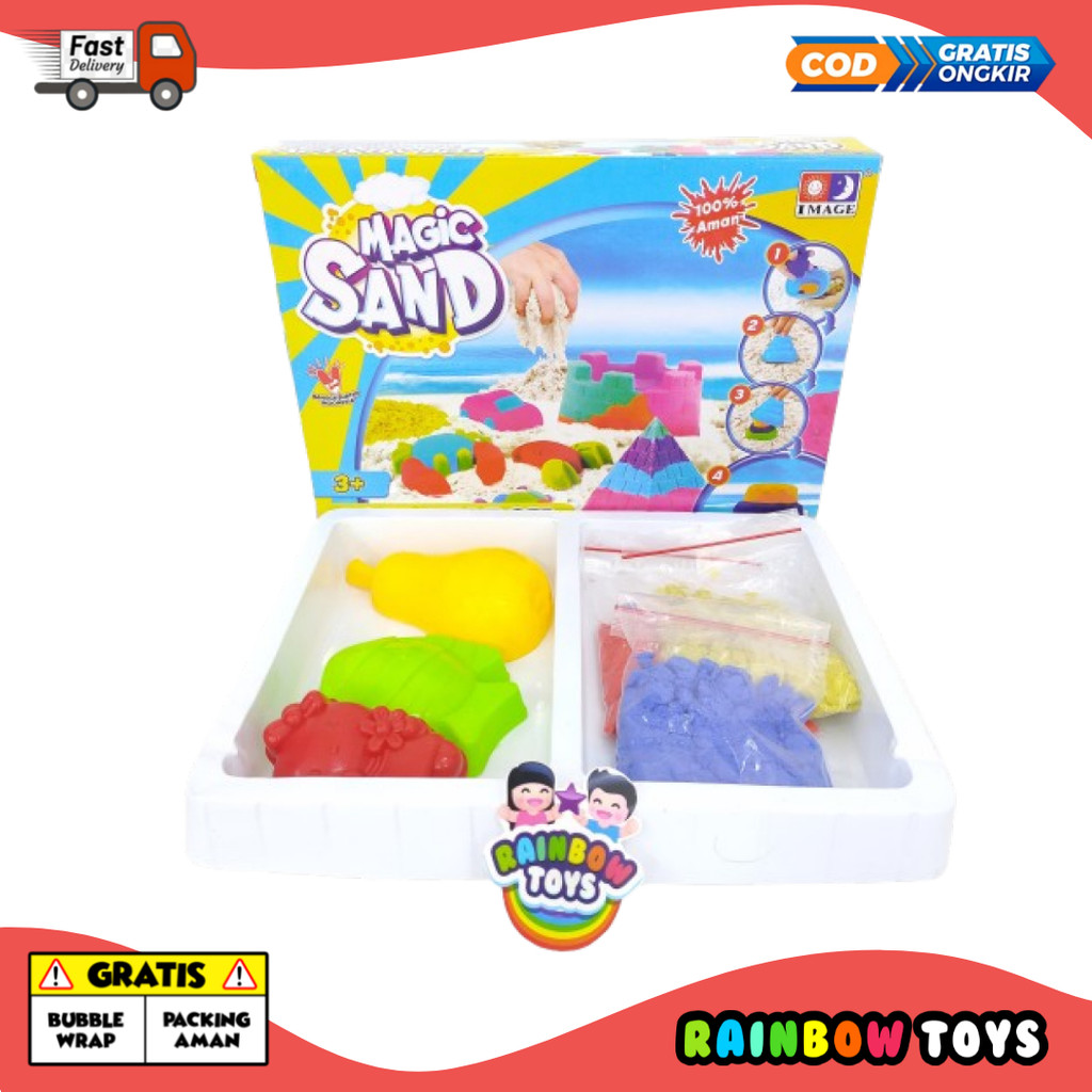 Jual Mainan Pasir Ajaib Anak Edukasi Magic Sand 1 Set Magical Sand Kids ...