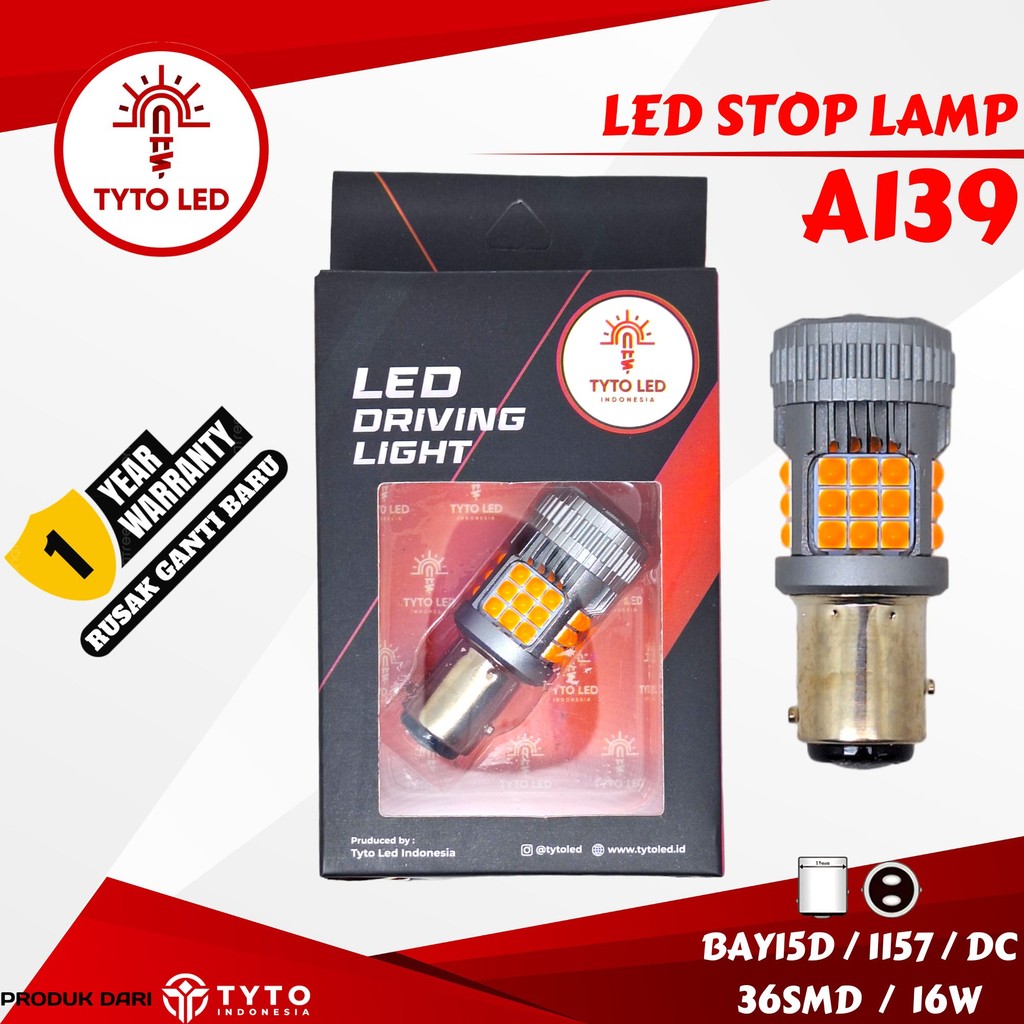 Jual TYTO LED A139 Led Stop Lamp Motor BAY15D 1157 16Watt 36SMD Dc ...
