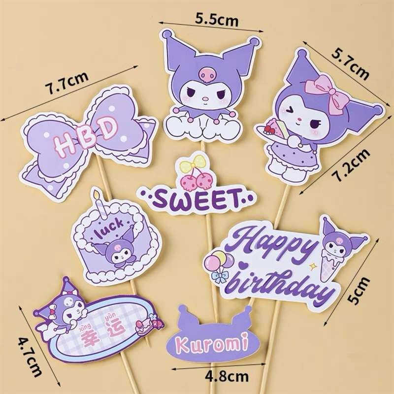 Jual TOPPER KUE HIASAN KUE CAKE ULANG TAHUN KARAKTER SANRIO KUROMI ...