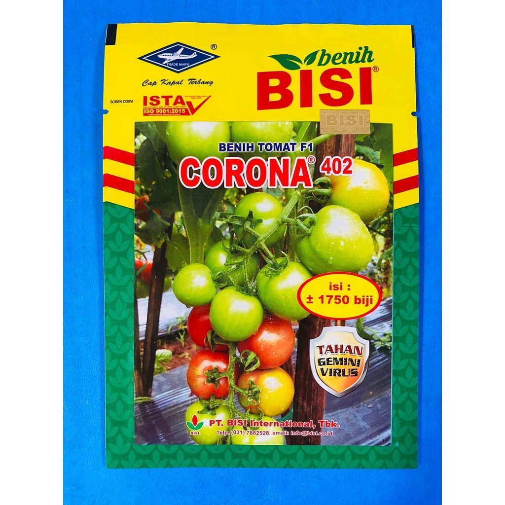 Jual Benih tomat hibrida F1 CORONA 402 Dari CAP KAPAL TERBANG. Isi ...