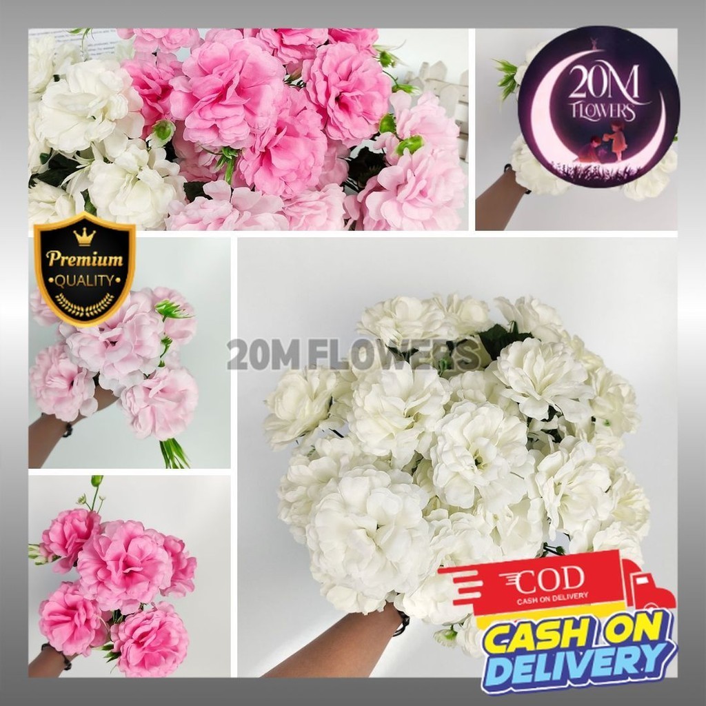 Jual COD 1 PCS BUNGA CARNATION ANYELIR CABANG 5 ARTIFICIAL - BUNGA HIAS ...