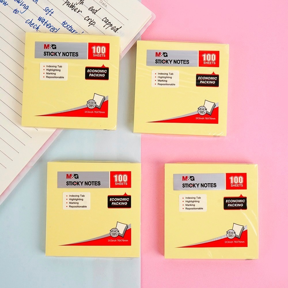 Jual Sticky Notes M&G Economic Yellow 100 Sheet Ukuran 3x3 Inch Kertas ...