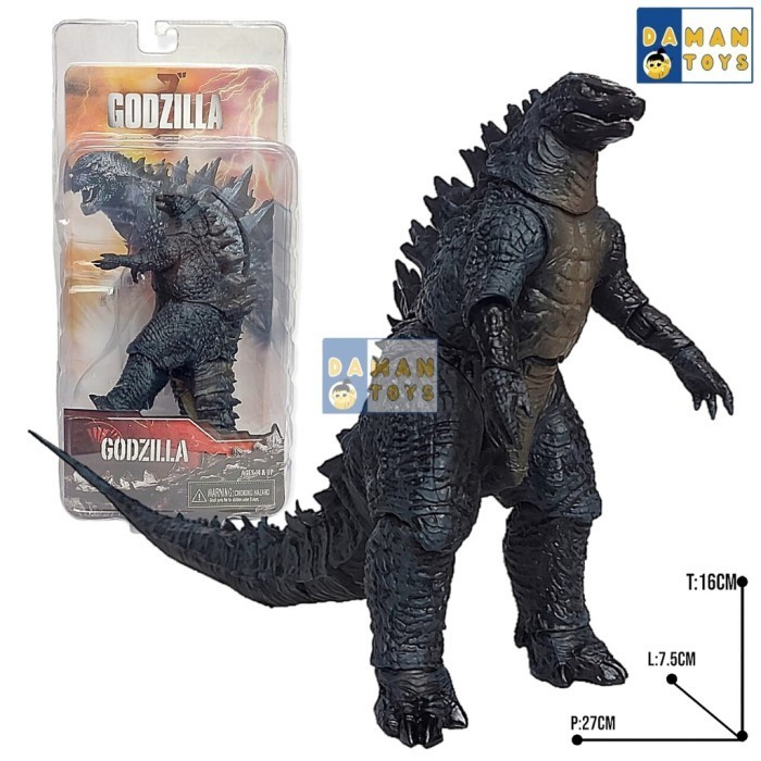 Jual Vincent Mainan Godzilla 2001 Atomic Blast 12" Head To Tail Gojila ...