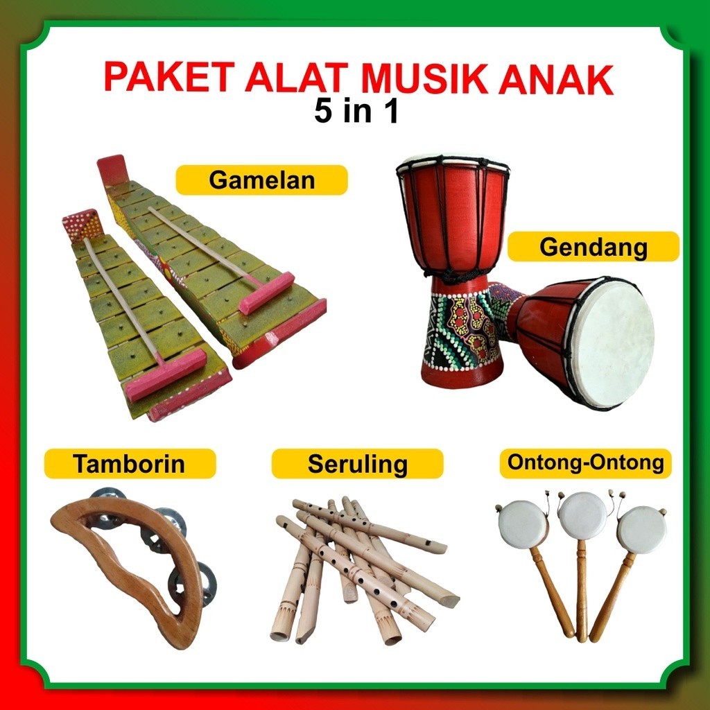 Jual Paket Hemat 5 in 1 Alat Musik Mainan Edukasi Anak (Paket 5 in 1 ...