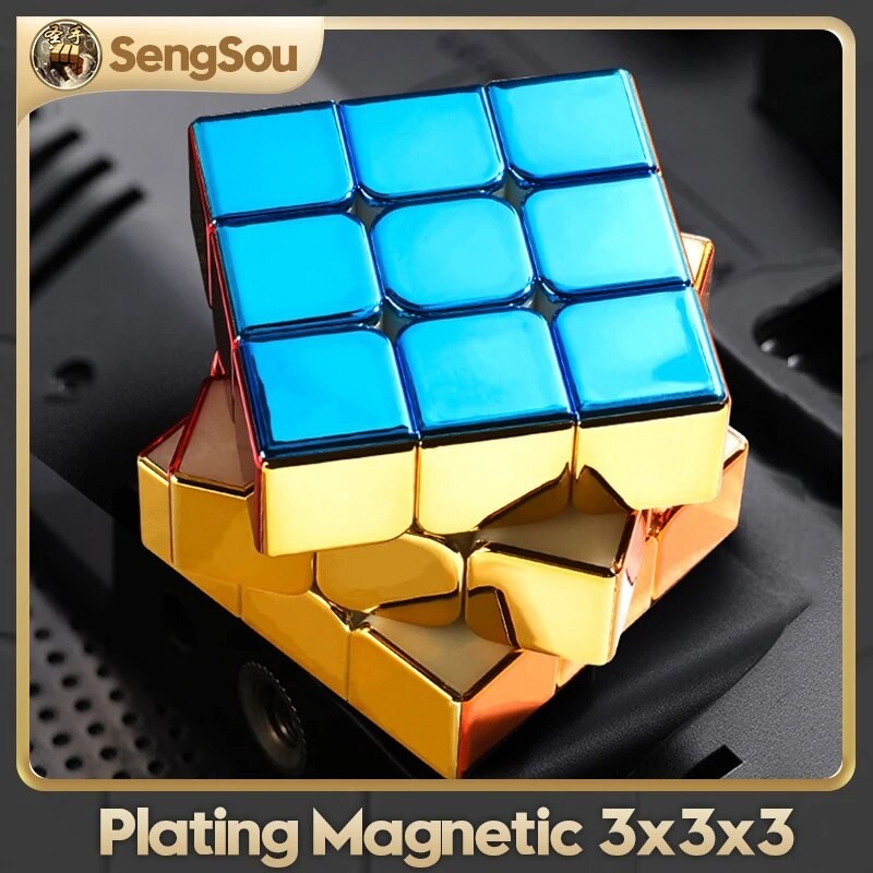 Jual [CubeFun] SengSo Metal 3x3 Magnetic Golden Cubo Magic Cube Puzzle ...