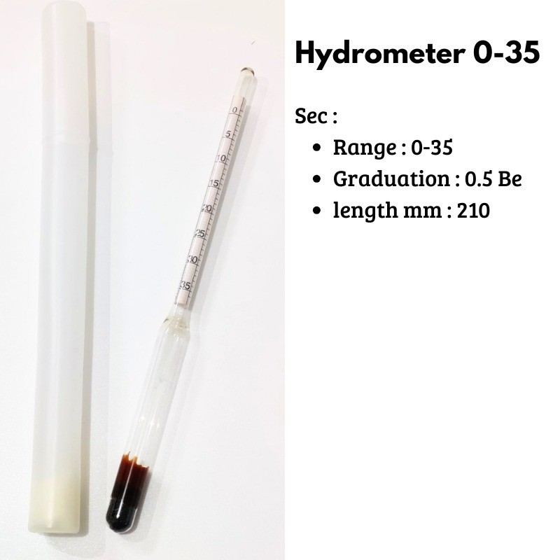 Jual Hydrometer Garam Alat Ukur Kadar Garam Baume Salino Meter / Salinometer 0-35 | Shopee Indonesia