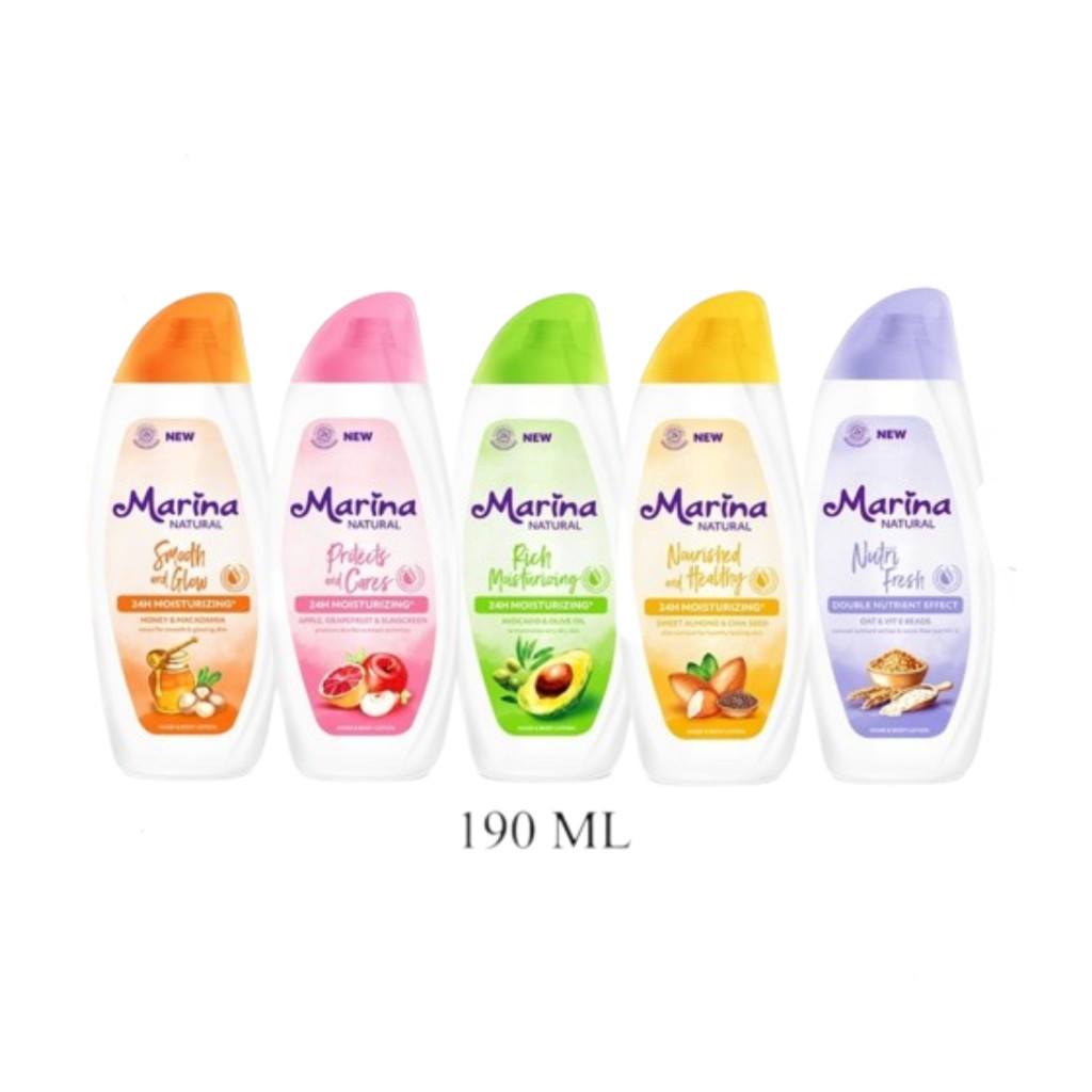 Jual MARINA Hand Body Lotion Natural 190ml | Shopee Indonesia