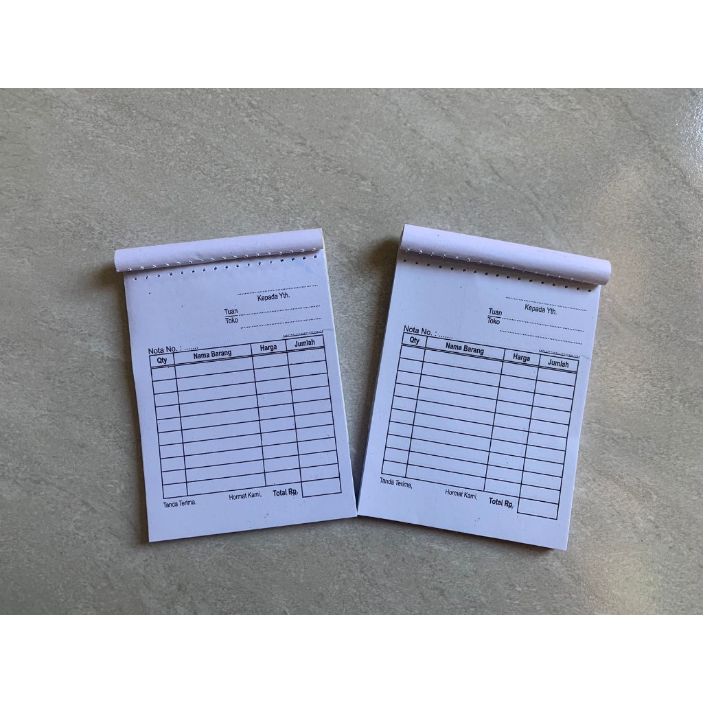 Jual Nota Kontan Kecil, Nota Mini 1 Ply (50 Lembar) Rangkap 1 Ukuran 1/ ...