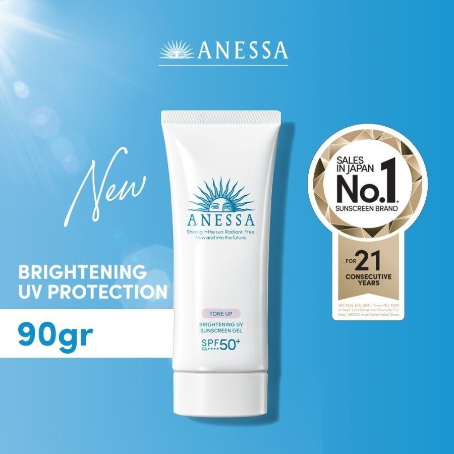 Jual Anessa Tone Up Brightening UV sunscreen Gel SPF50 90gr | Shopee Indonesia