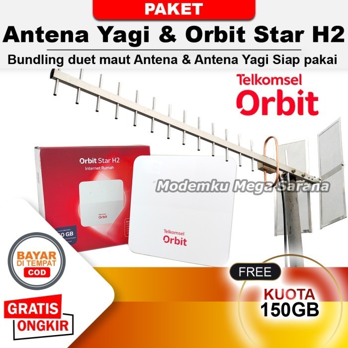 Jual Duet Maut - Paket Antena Yagi Extreme 3 Modem Router Orbit Star H2 ...