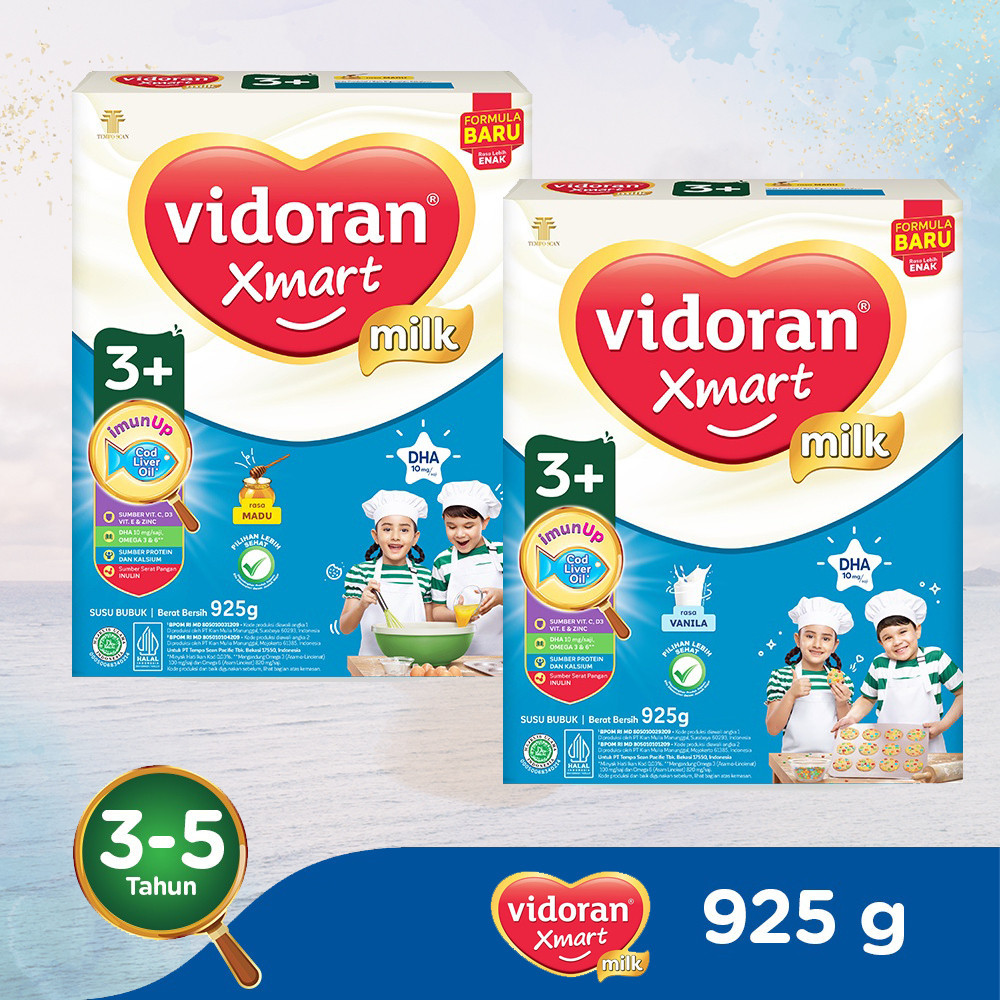Jual Vidoran Xmart 3+ 925 gr - Vidoran 3+ 925gr Susu Pertumbuhan 3-5 ...