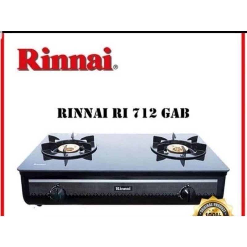 Jual RINNAI : KOMPOR GAS KACA 2 TUNGKU RI 712 GA(B) / 712 GA(W ...