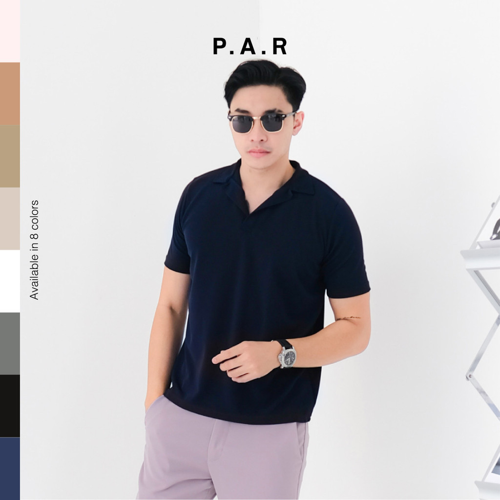 Jual P.A.R Polo Shirt Kaus Kemeja Polo Cowok Lengan Pendek Knit Rajut ...