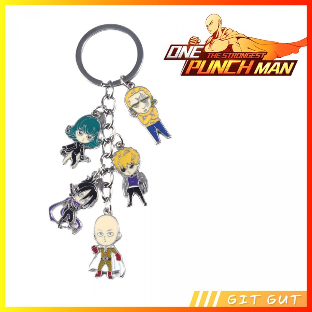 Jual Keychain Gantungan Kunci One Punch Man Saitama Genos King ...