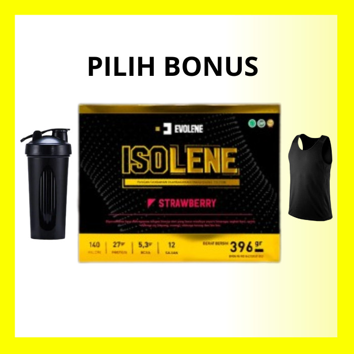 Jual ISOLENE 1 BOX 12 SACHET EVOLENE ISOLEN ISOLIN COKLAT STRAWBERRY VANILA VANILLA BONUS SHAKER ...