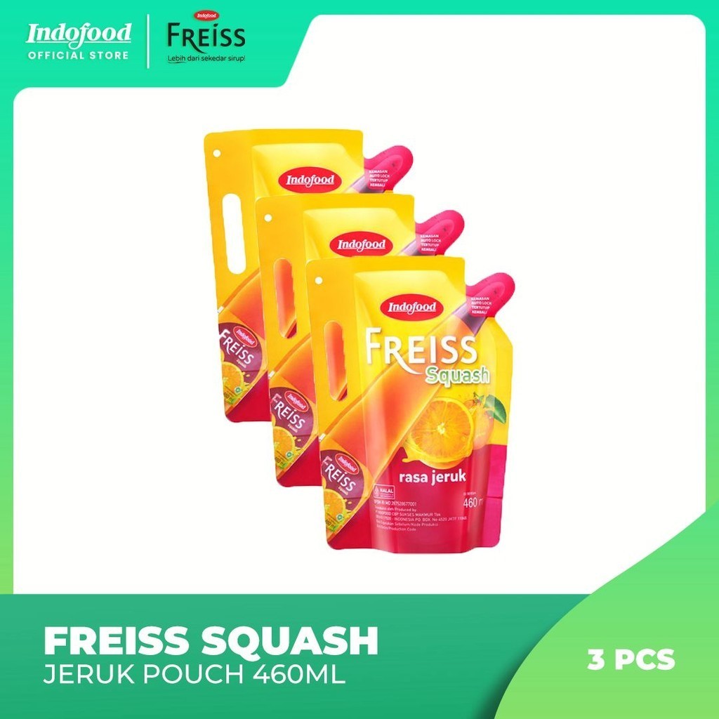 Jual 3 PCS - Freiss jeruk pouch 460 mL | Shopee Indonesia