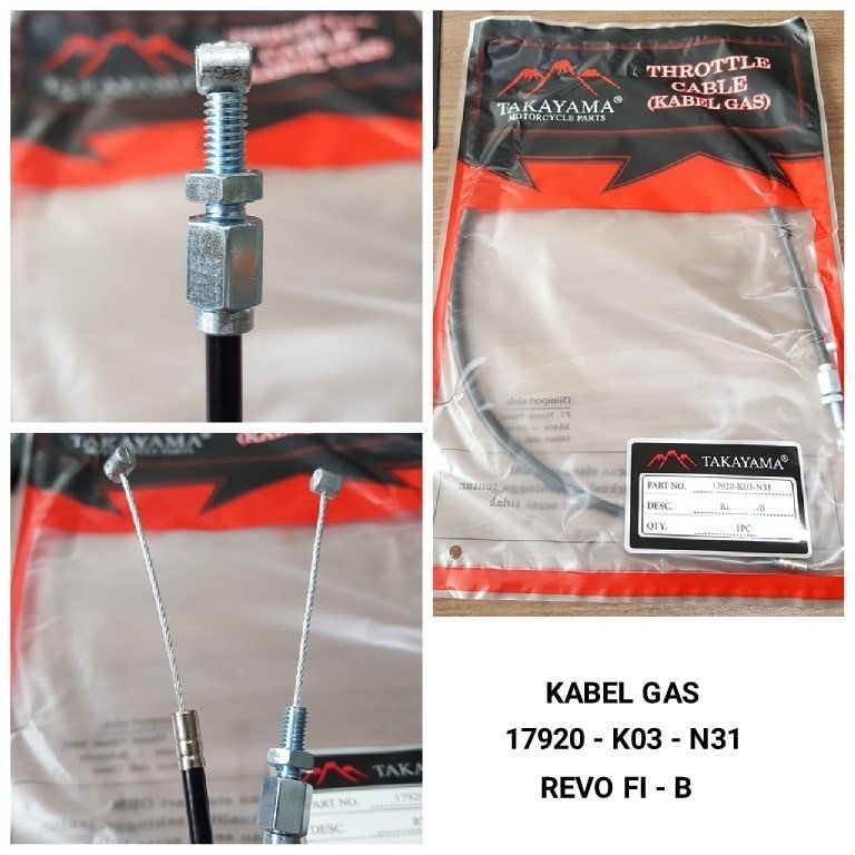Jual Kabel Gas Cable Tali Gas Revo FI - BTakayama | Shopee Indonesia
