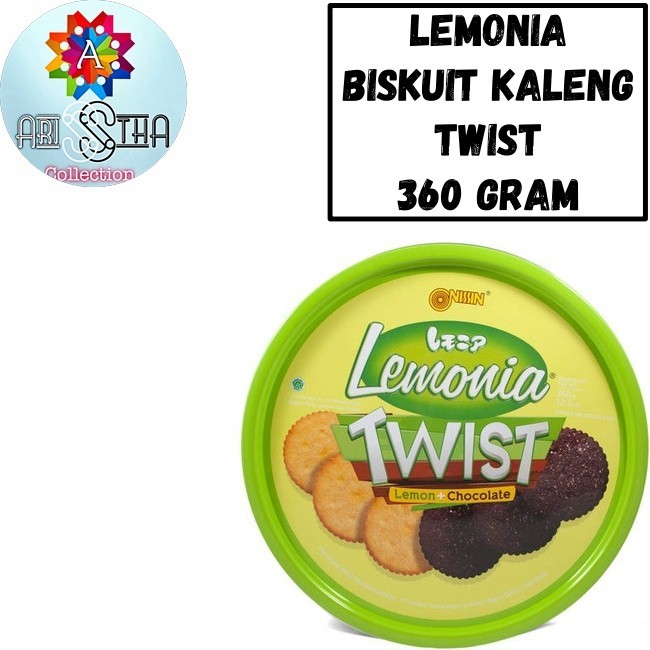 Jual Lemonia Twist Biskuit Rasa Lemon dan Cokelat Kemasan Kaleng 360 ...