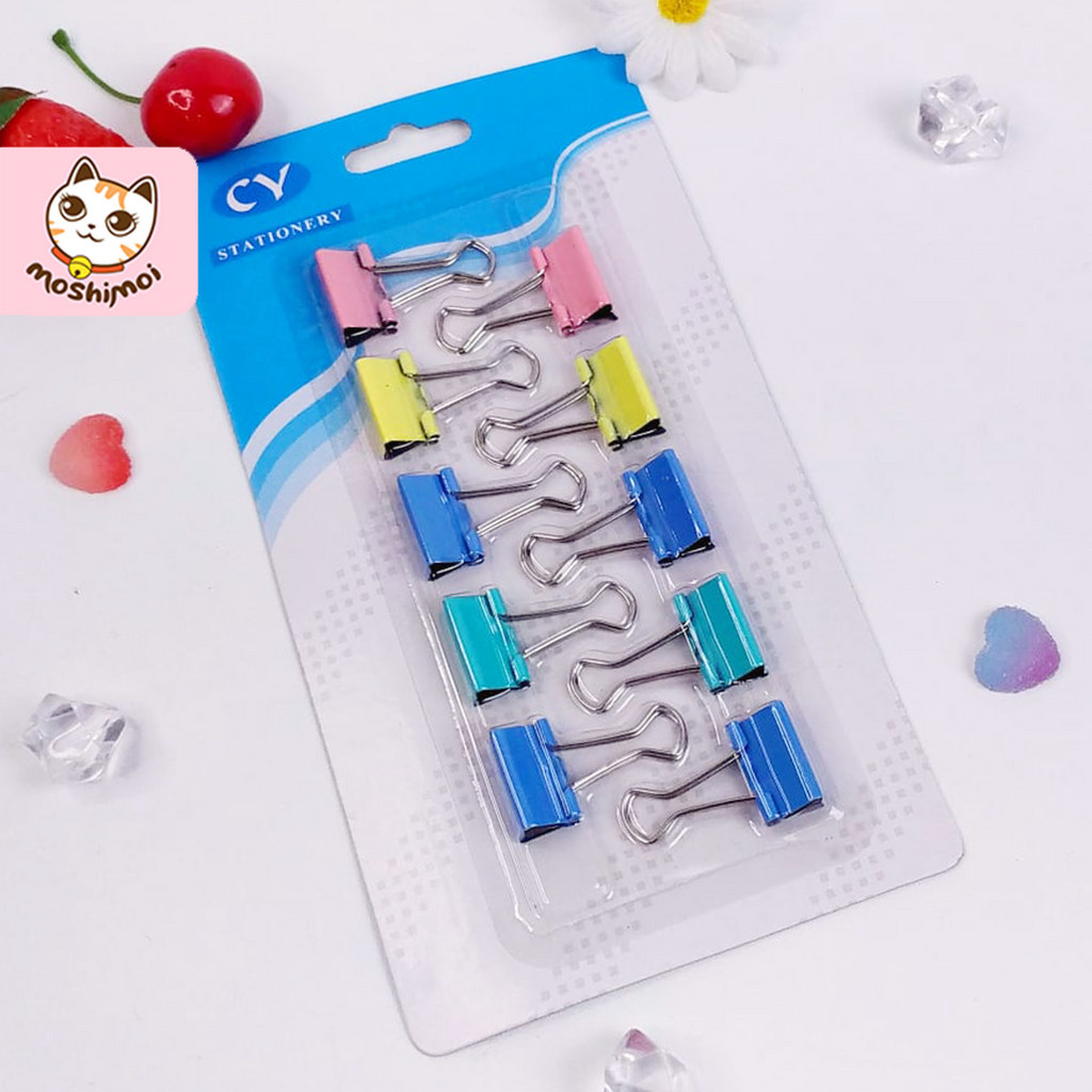 Jual Binder Clip / Paper Clip / Klip Kertas Besi Mini Warna Isi 10 Pcs ...