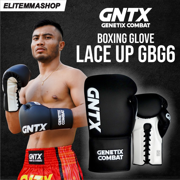 Jual GENETIX COMBAT GNTX Lace Up Boxing Gloves Sparring Boxing GBG6 Sarung Tinju Muaythai ...