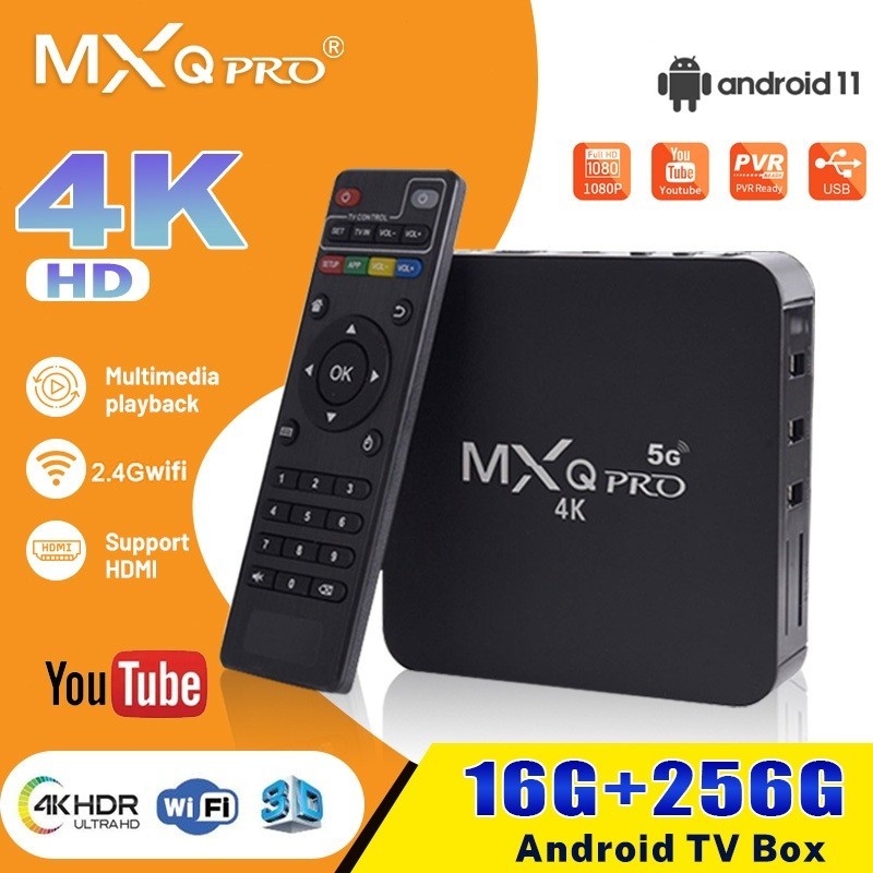 Jual 16g+256g android tv box smart tv box android set box set top box ...