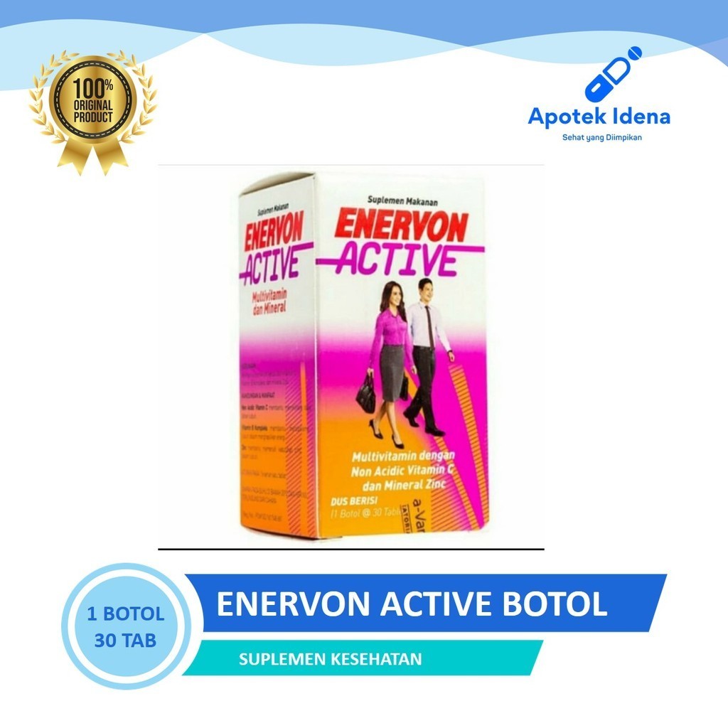 Jual ENERVON ACTIVE BOTOL 30 TABLET - Multivitamin Dan Mineral-Vitamin ...