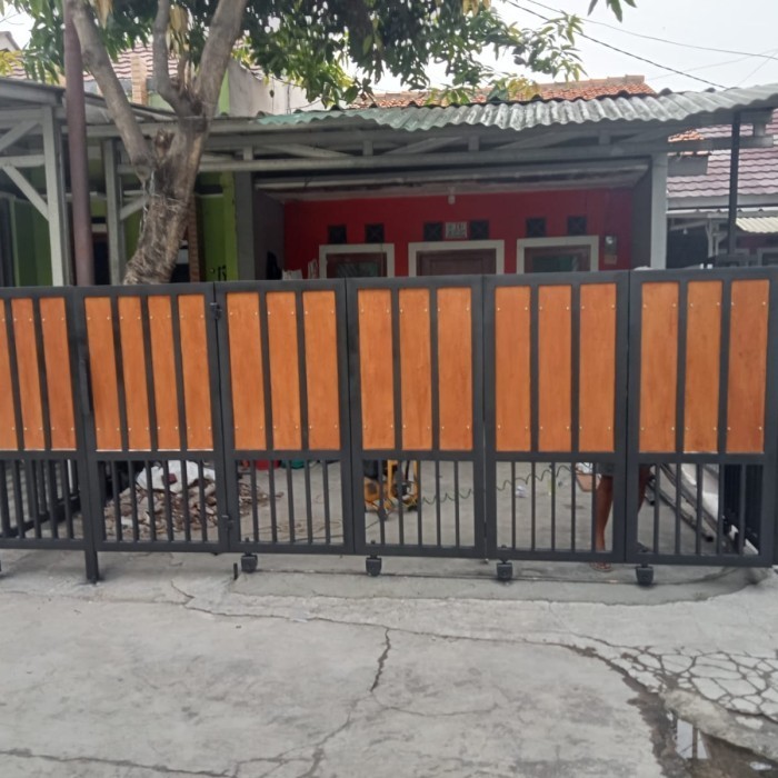 Jual Pagar lipat minimalis modern custom | Shopee Indonesia