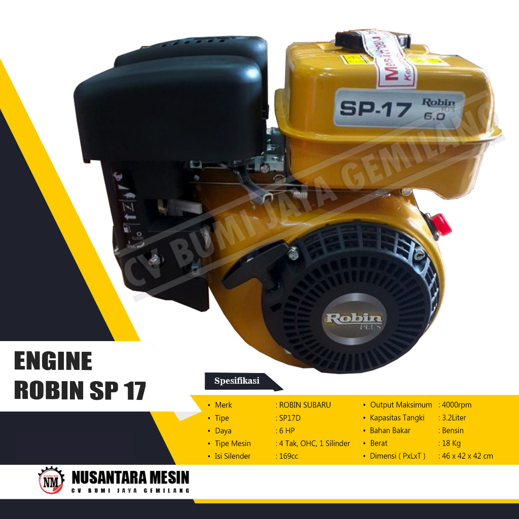 Jual MESIN PENGGERAK SERBAGUNA / ENGINE ROBIN SP 17 4 TAK | Shopee Indonesia