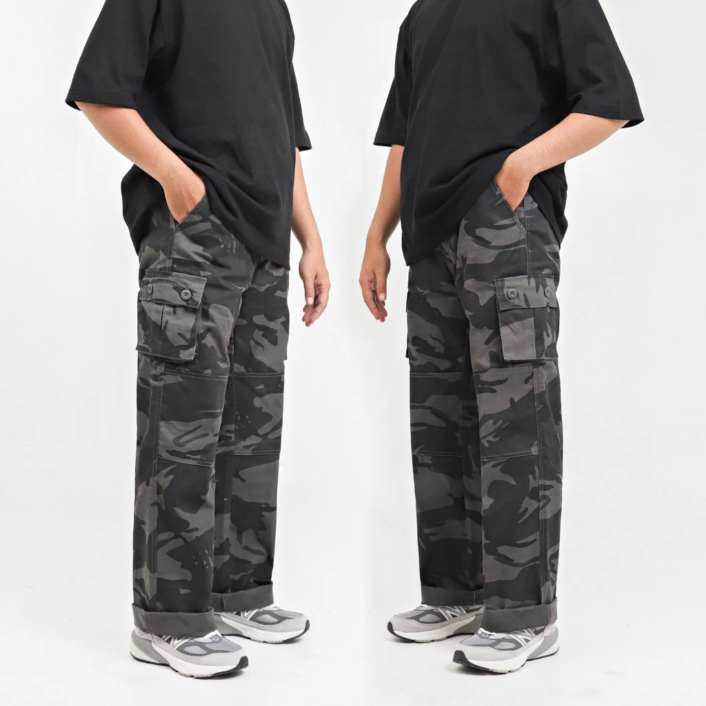 Jual Celana Cargo Loreng Panjang Pria Baggy Pants Gombrong Army Skena ...