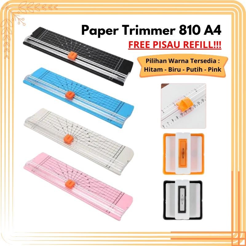 Jual [WR] Alat Potong Kertas Paper Cutter Paper Trimmer Kertas 810 A4 ...