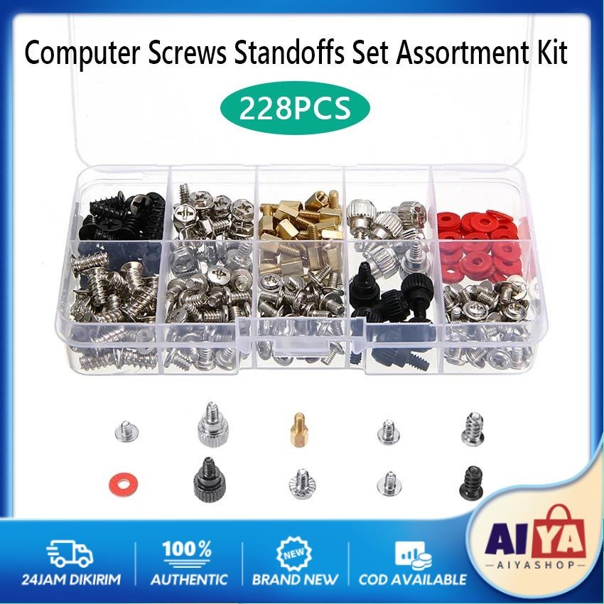 Jual 228Pcs Paket Hemat Baut Komputer Mur Pc Set Baut Casing Pc ...