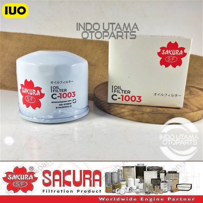 Jual Filter Oli Mirage L300 Bensin Galant Lancer Saringan Oli SAKURA C ...
