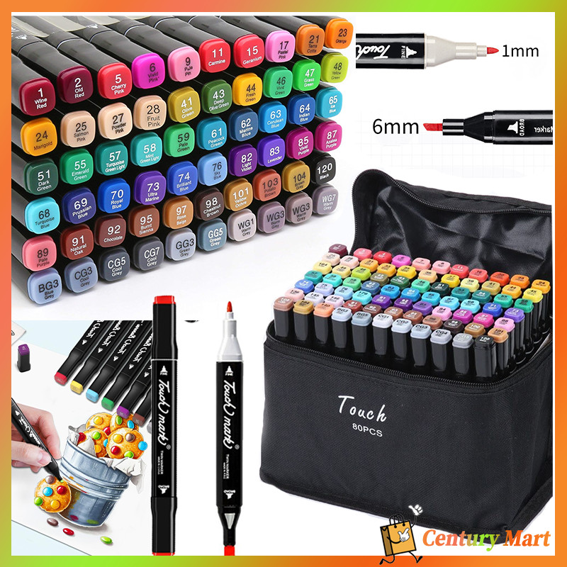 Jual 12/24/48/80 Warna Spidol Brush Pen Animation Markers /General ...