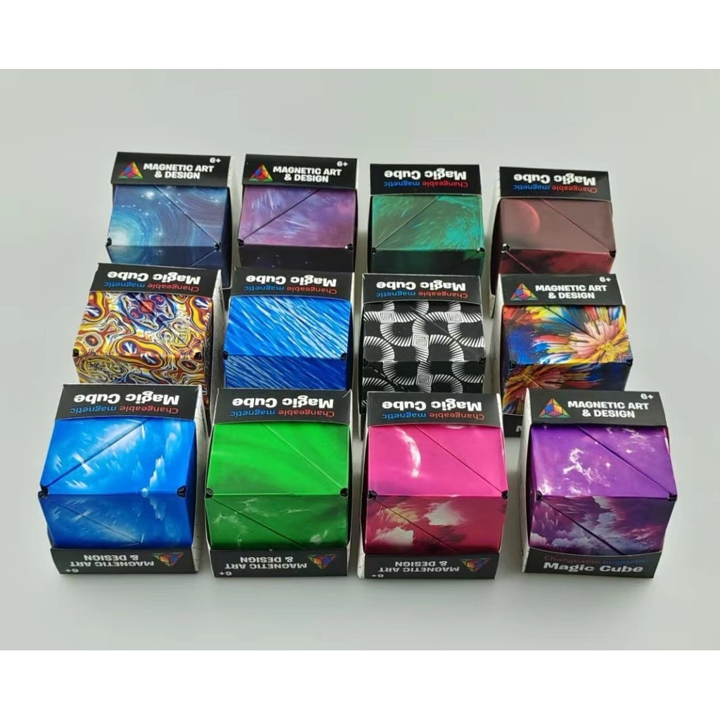 Jual 3D Shape Shifting Box Geometric Changeable Magnetic Magic 3D Cube ...